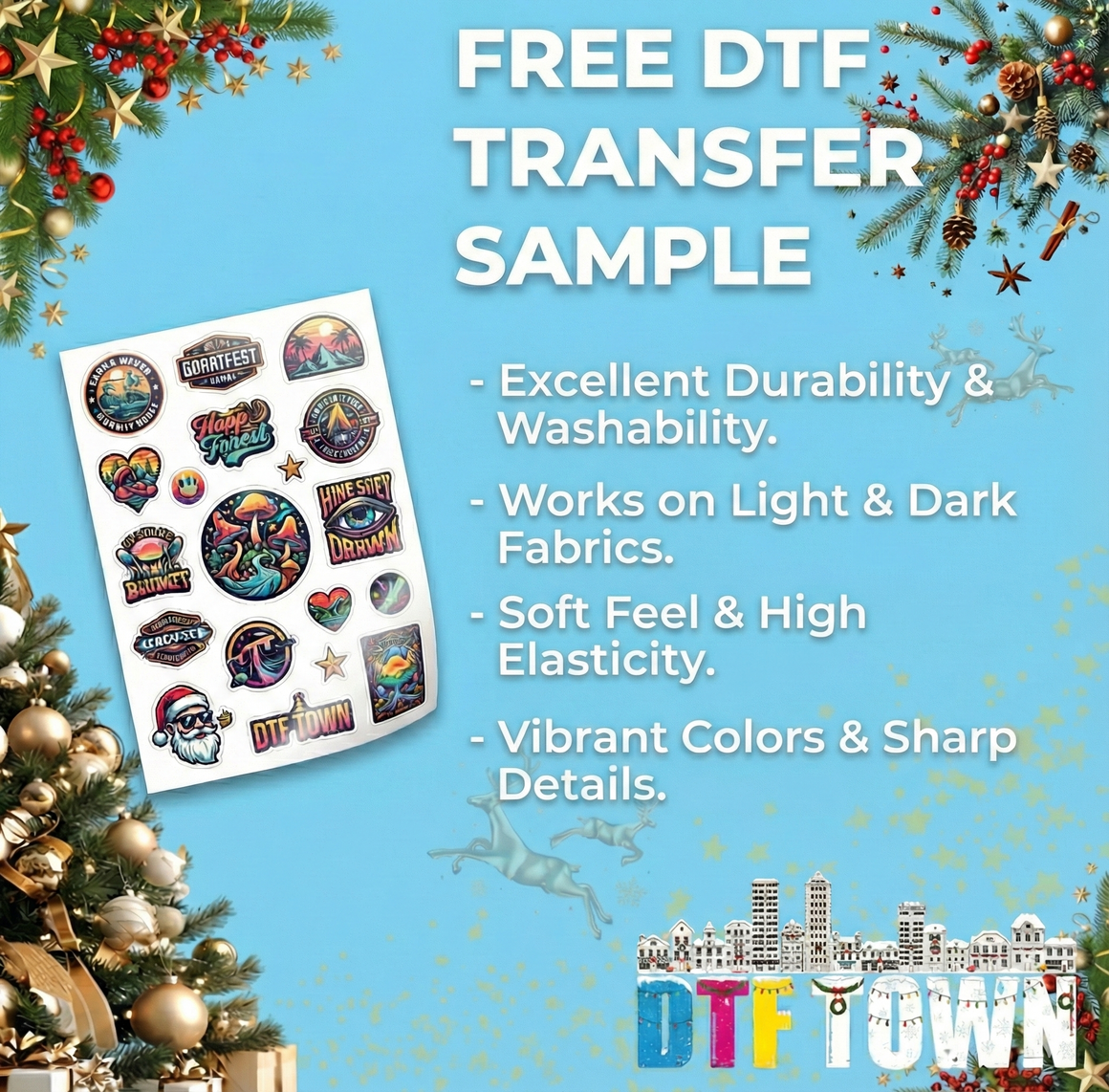 Free DTF Transfers Sample Pack – DTF TOWN